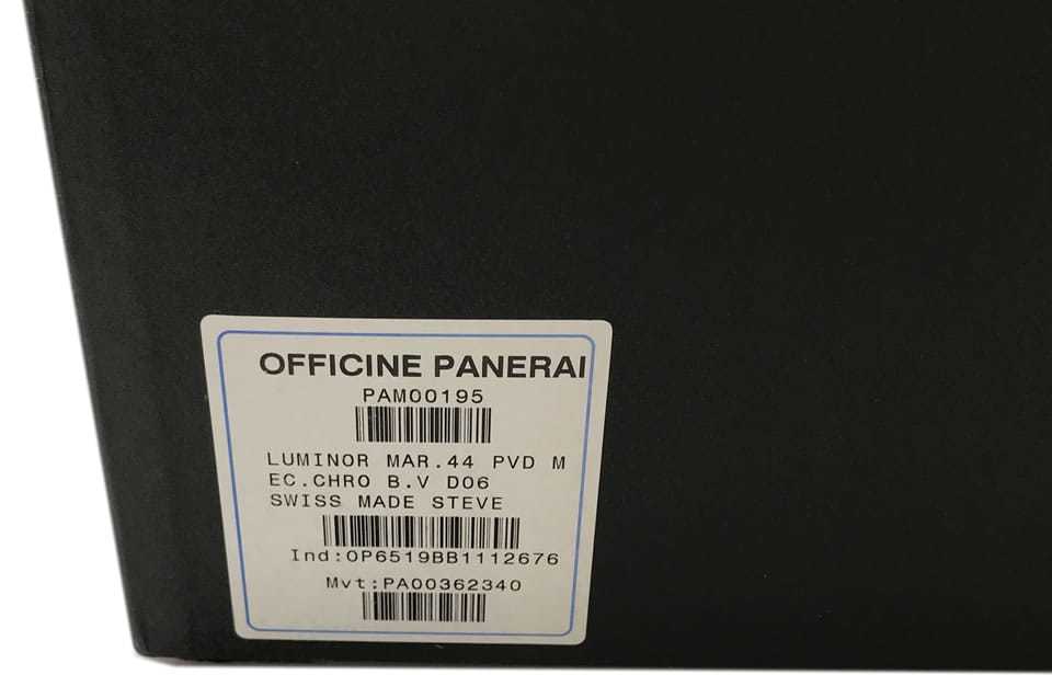 Panerai 195 Luminor Marina Paneristi Limited Edition PAM00195 ...