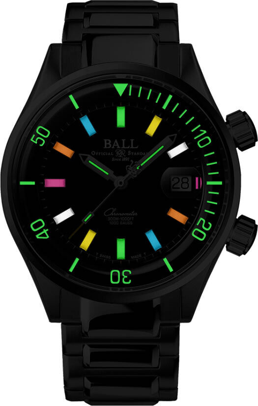 Ball Engineer Master II Diver Chronometer Classic Rainbow on Bracelet ...