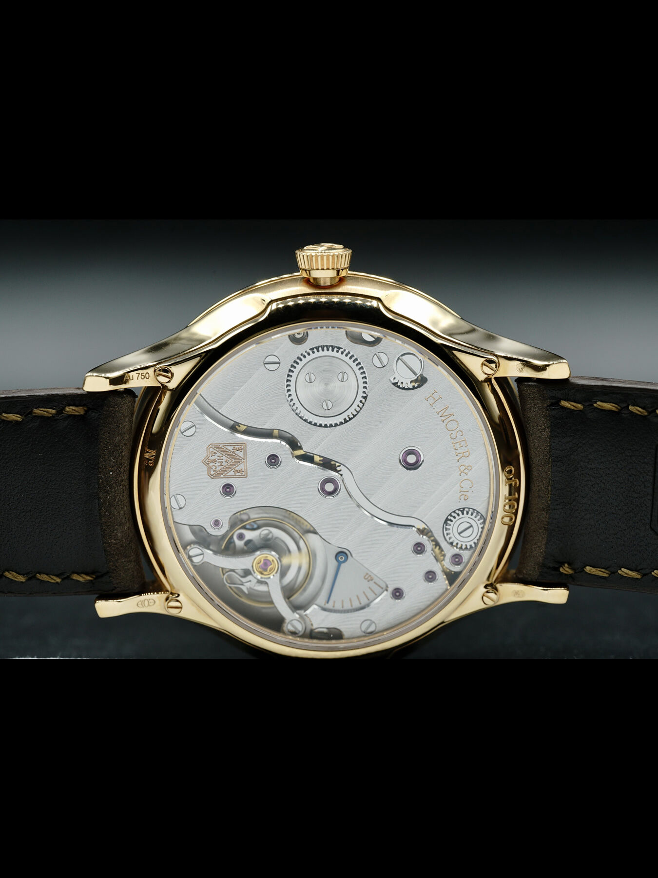 H. Moser & Cie. Venturer Small Seconds Purity Red Gold Fume Dial 2327 ...