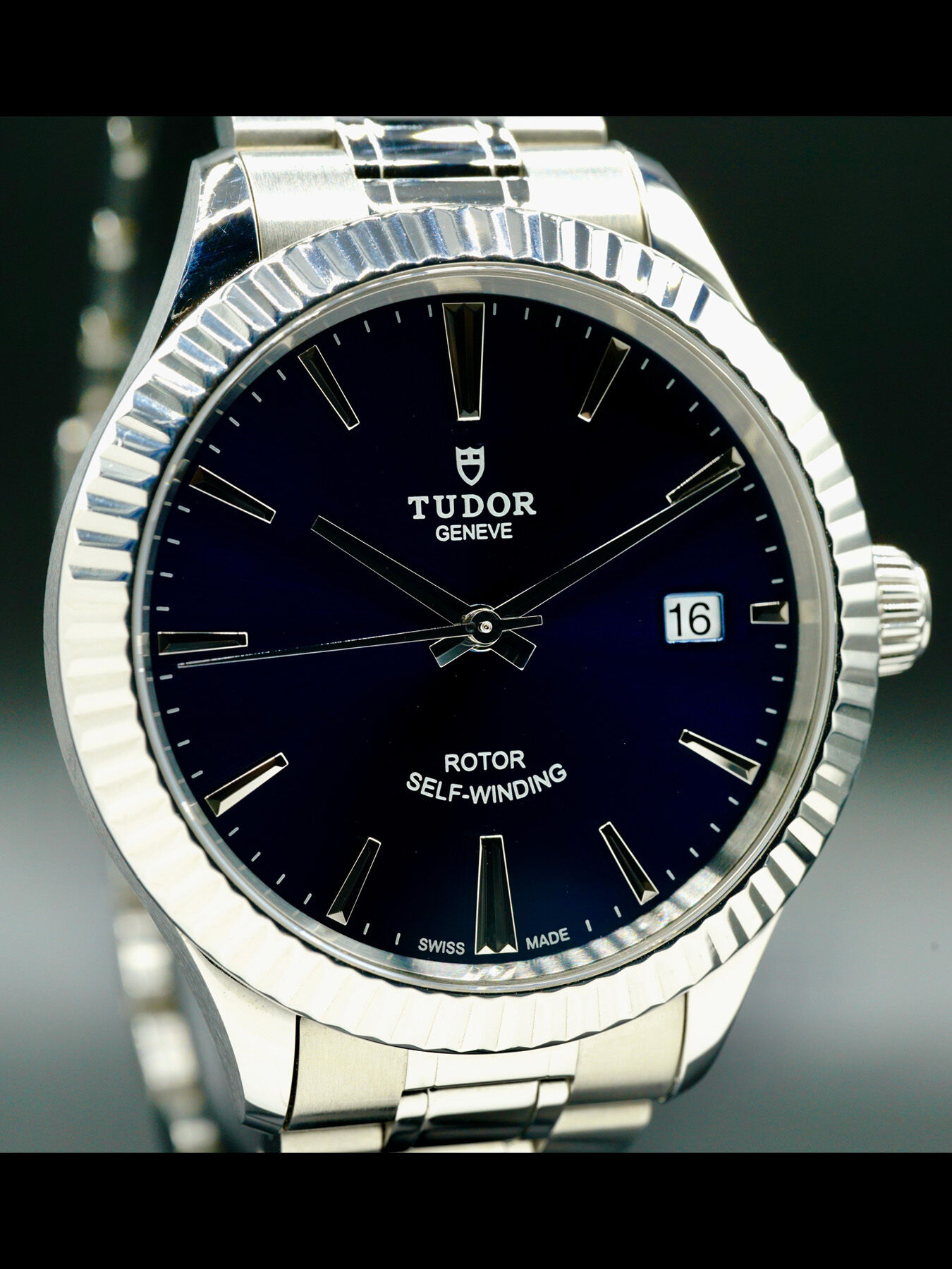 Tudor Style Blue Dial Fluted Bezel M12510-0013 - Exquisite Timepieces