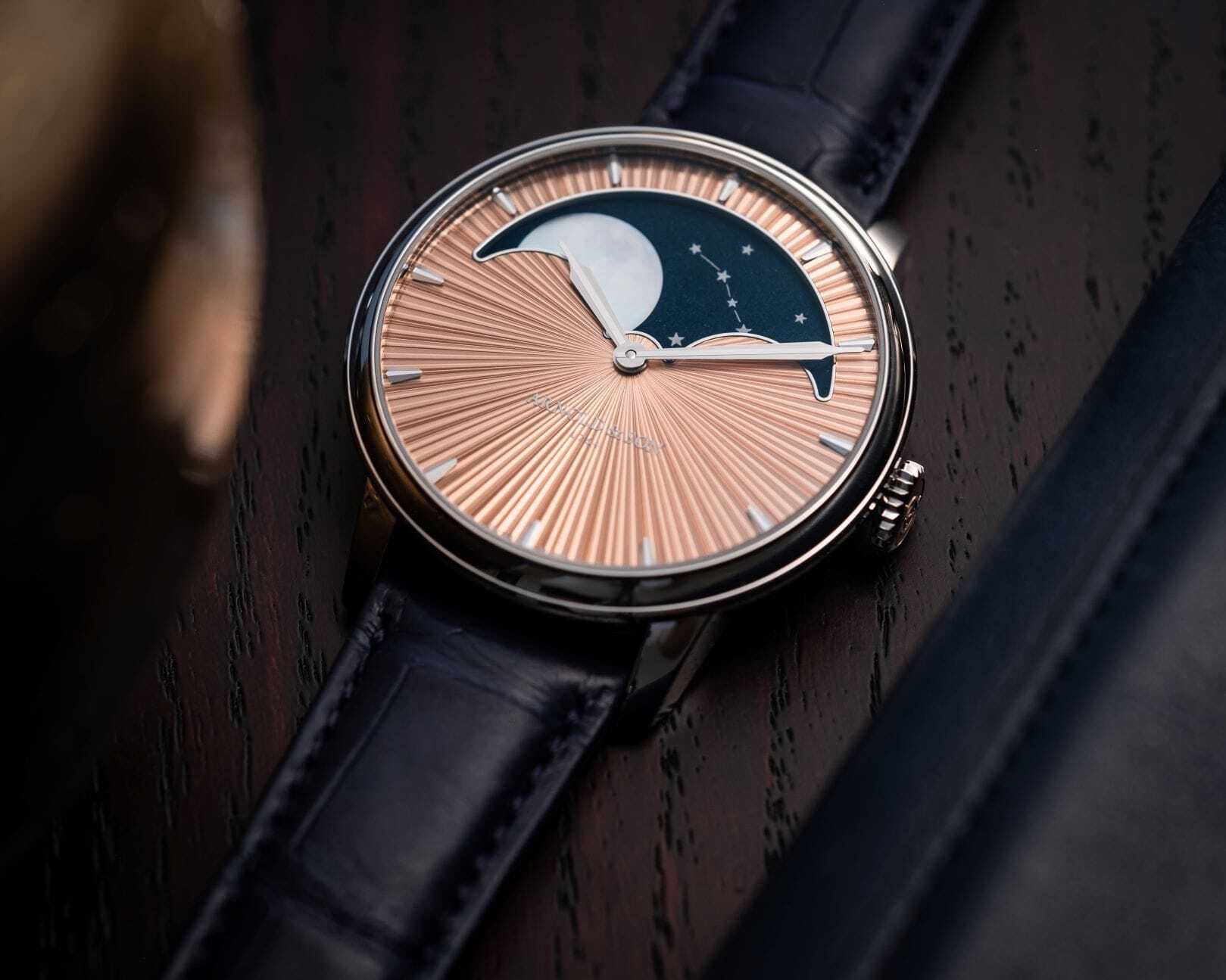 Arnold & Son 1GLBX.P01A.C20 Perpetual Moon 41.5 Platinum Salmon ...