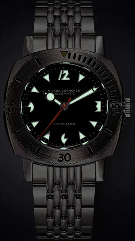 Nivada Grenchen Dephtmaster White Pacman 14102A01 - Exquisite Timepieces