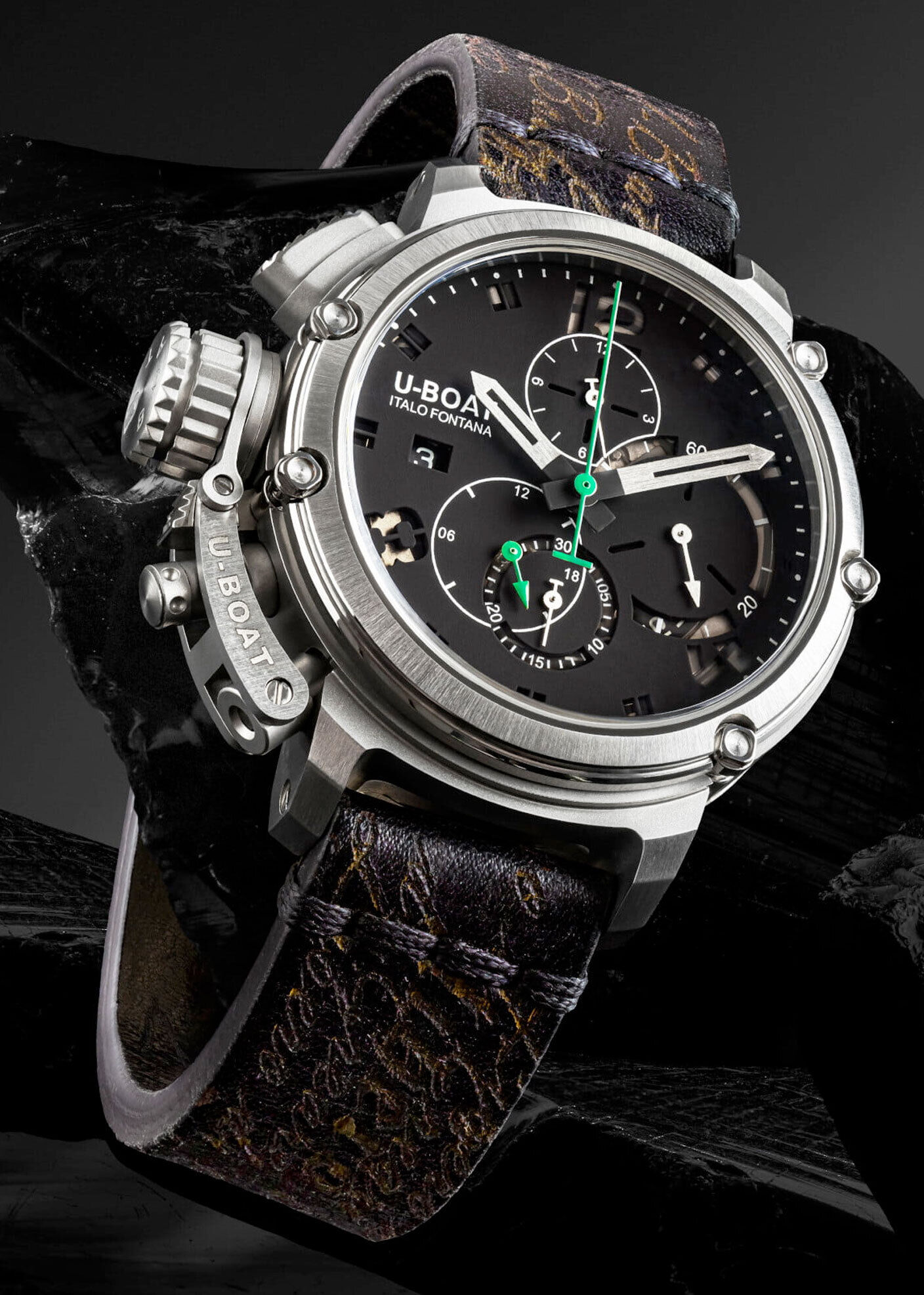 U-Boat 8528 Chimera 46mm Sapphire Green Chrono SS - Exquisite Timepieces