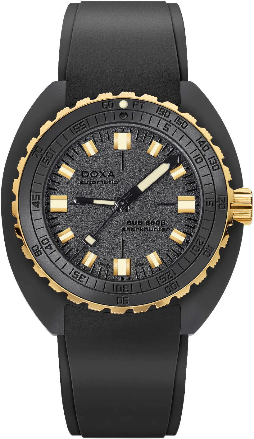 DOXA Sub 300 Beta Sharkhunter 830.20.101ND.20 on Strap - Exquisite ...