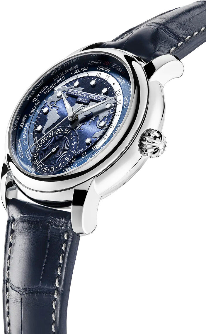 Frederique Constant Manufacture Classic Worldtimer FC-718NWM4H6 Blue ...