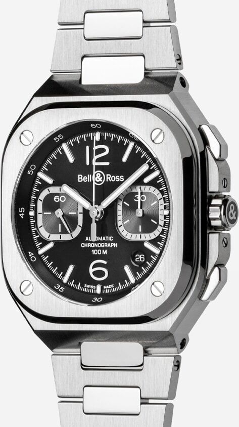 Bell & Ross BR05 Chrono Black Steel BR05C-BLC-ST/SST - Exquisite Timepieces
