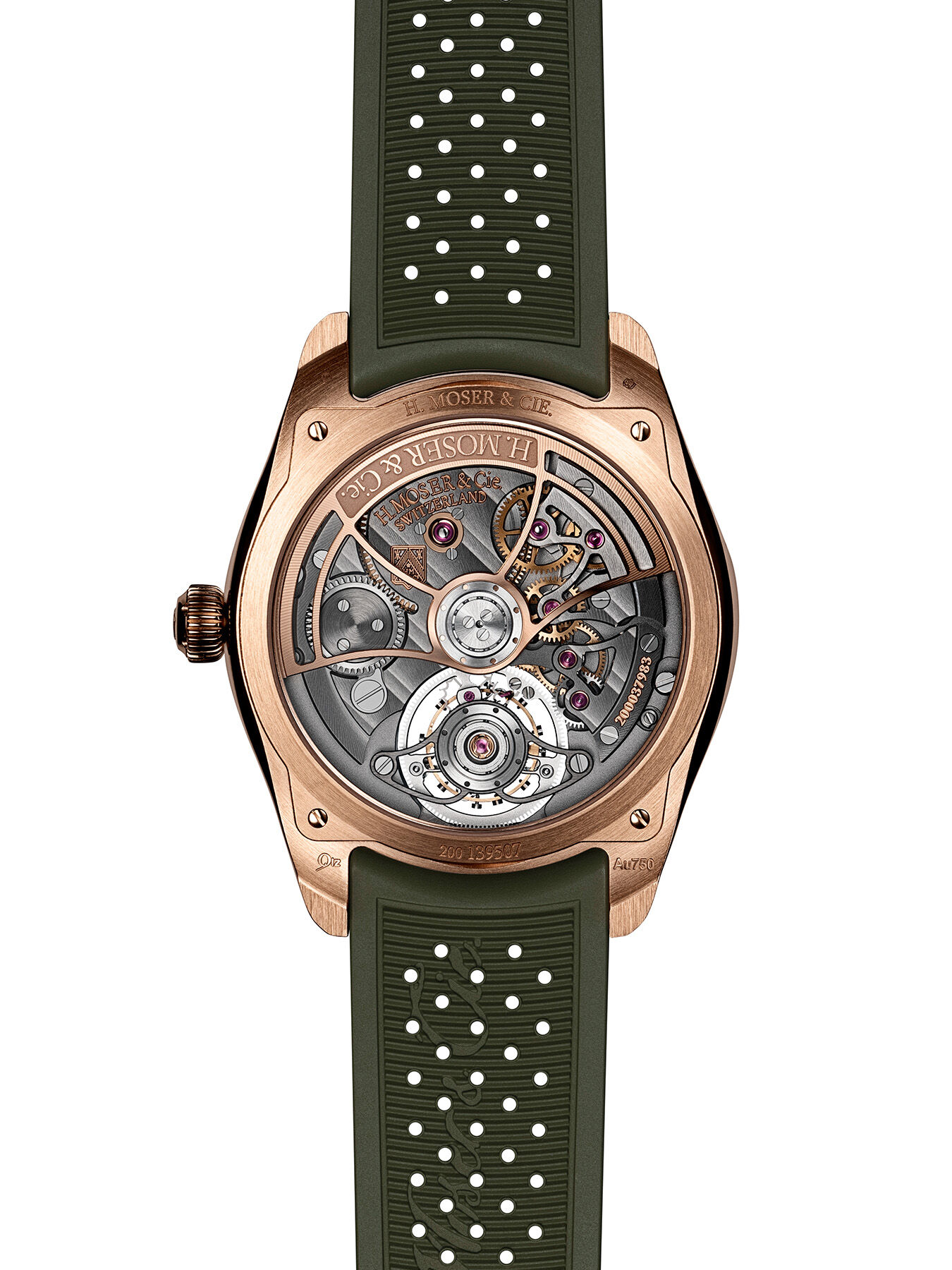 H. Moser & Cie. 3805-0400 Tourbillon Red Gold Bordeaux fumé Dial ...