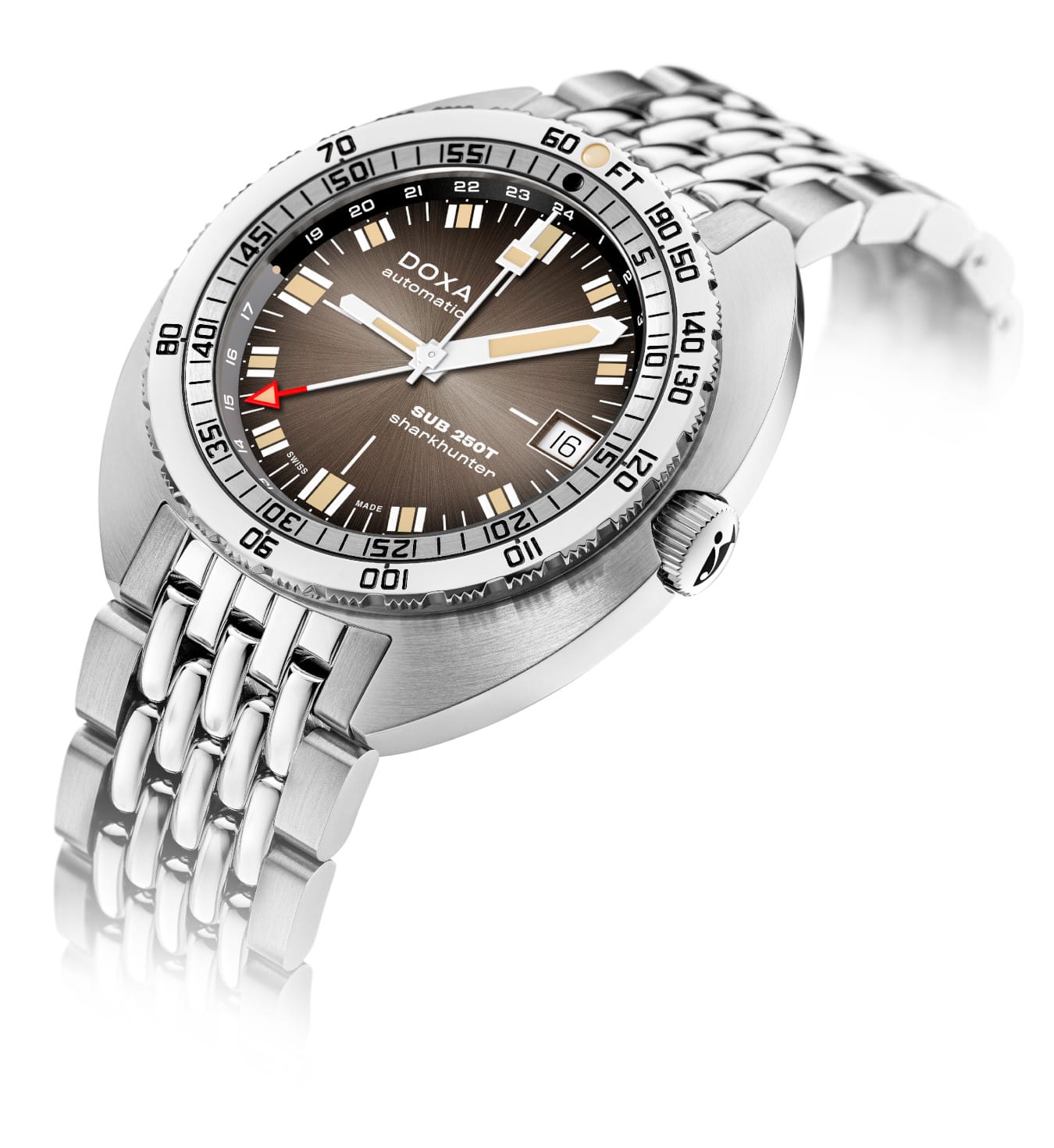 Doxa 855.10.101V.10 Sub 250T GMT Sharkhunter Vintage On Stainless Steel ...