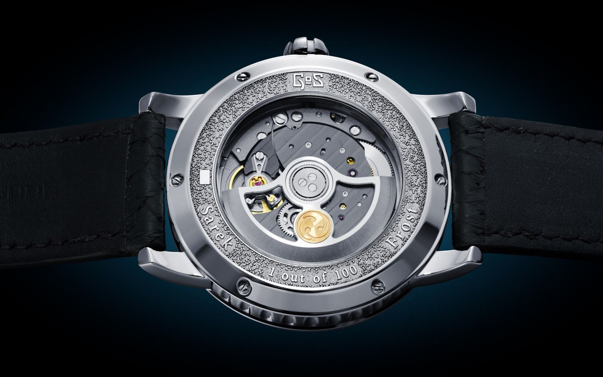 Gos Sarek Frost Midnight Blue Damascus - Exquisite Timepieces
